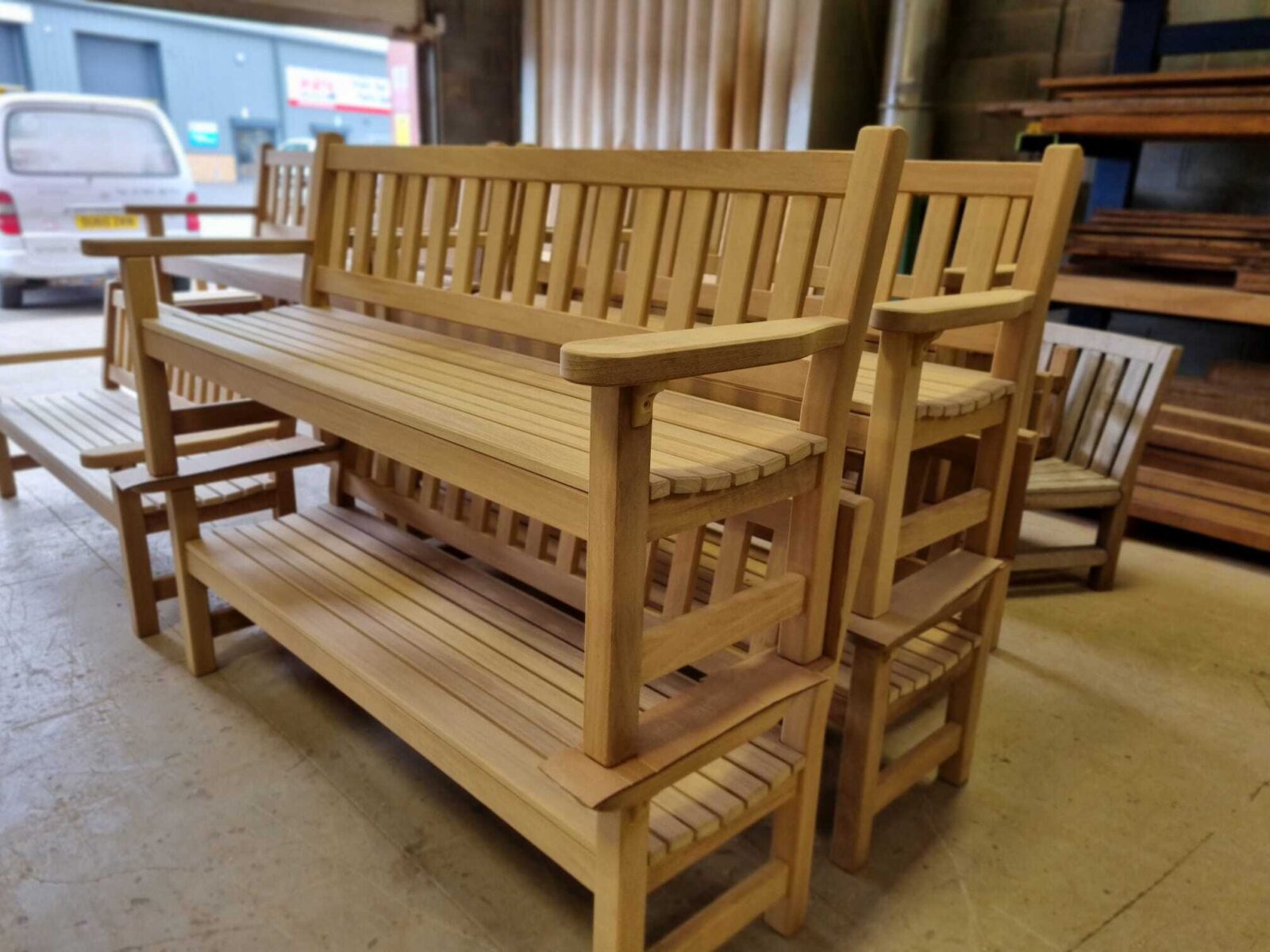 These York benches are heading for Alnwick Castle | Woodcraft UK