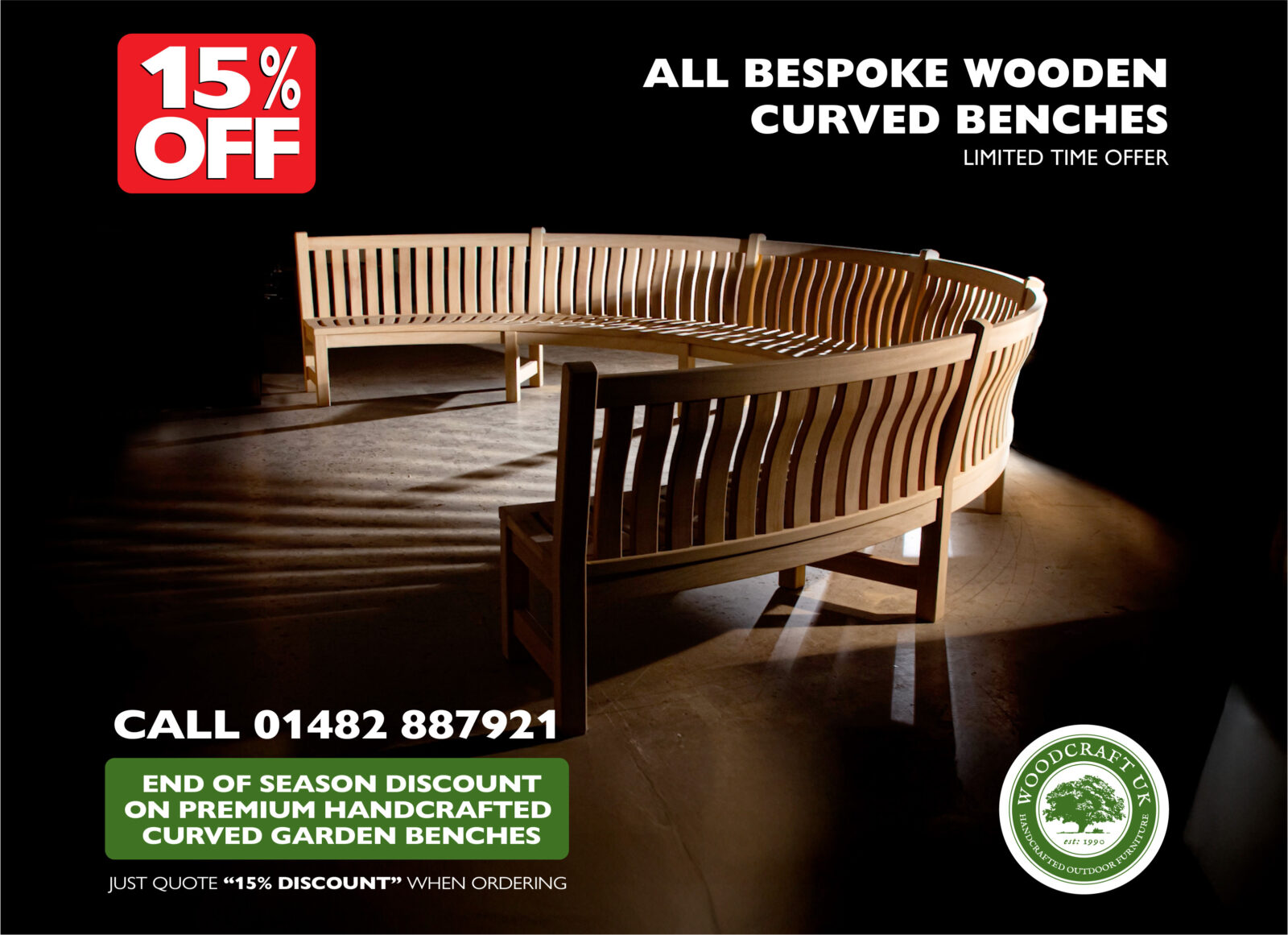 MASSIVE End of Season Savings on Our Stunning Bespoke Curved Benches ...
