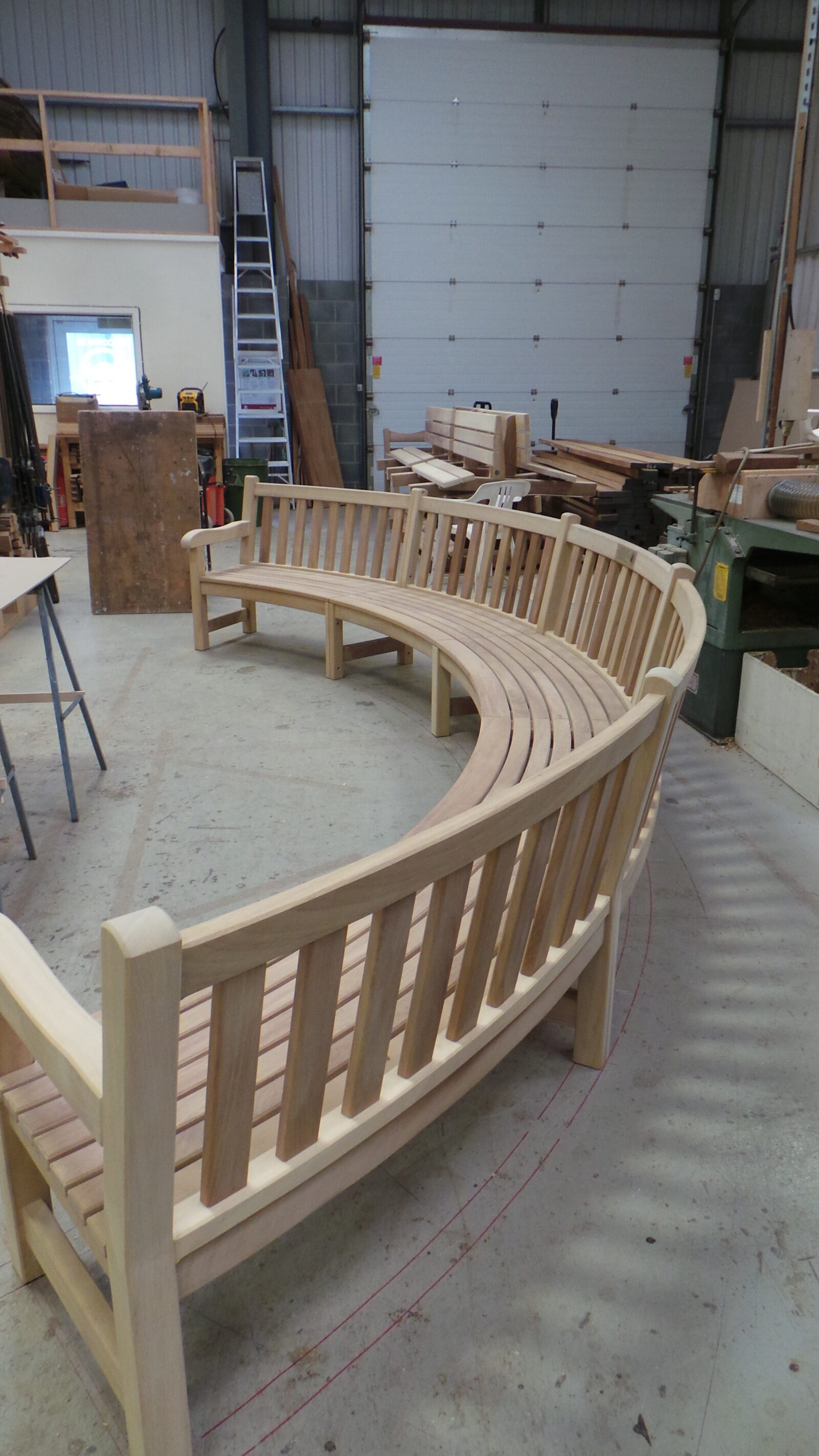 We are making a new curved wooden bench for Bushy Park in London ...