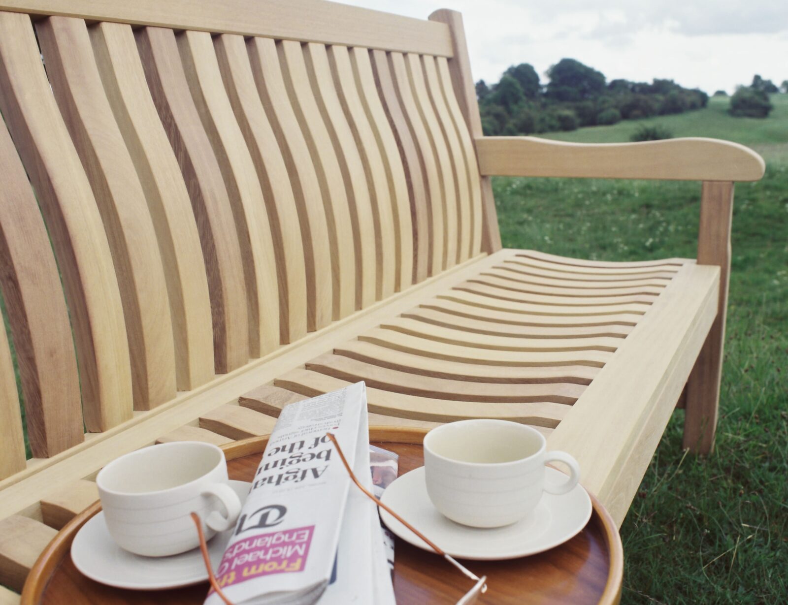 The Scarborough Crescent Curved Wooden Bench | Woodcraft UK