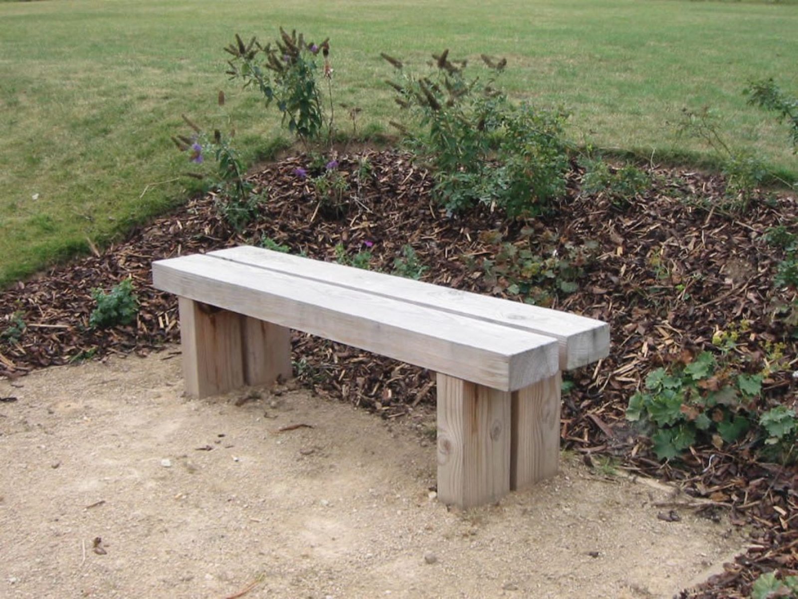 Wykeham wooden pathway bench, garden seat & litter bin | Woodcraft UK
